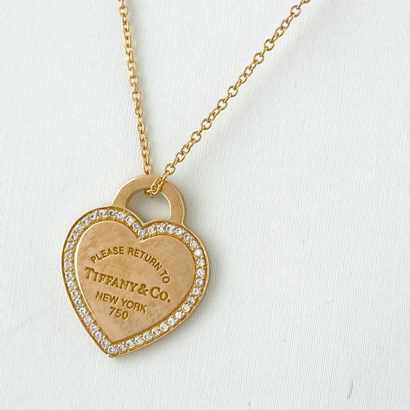 Tiffany & Co. | Jewelry | Tiffany Return To Heart Tag Diamond Pendant ...